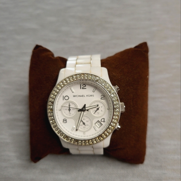 Michael Kors | Accessories | Michael Kors White Ceramic Watch Mk588 ...